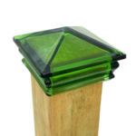 Stained Glass Fence Post Caps - Glass Post Caps